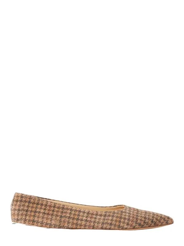 Gabriela Hearst Fleur Printed Suede Flats - Camel
