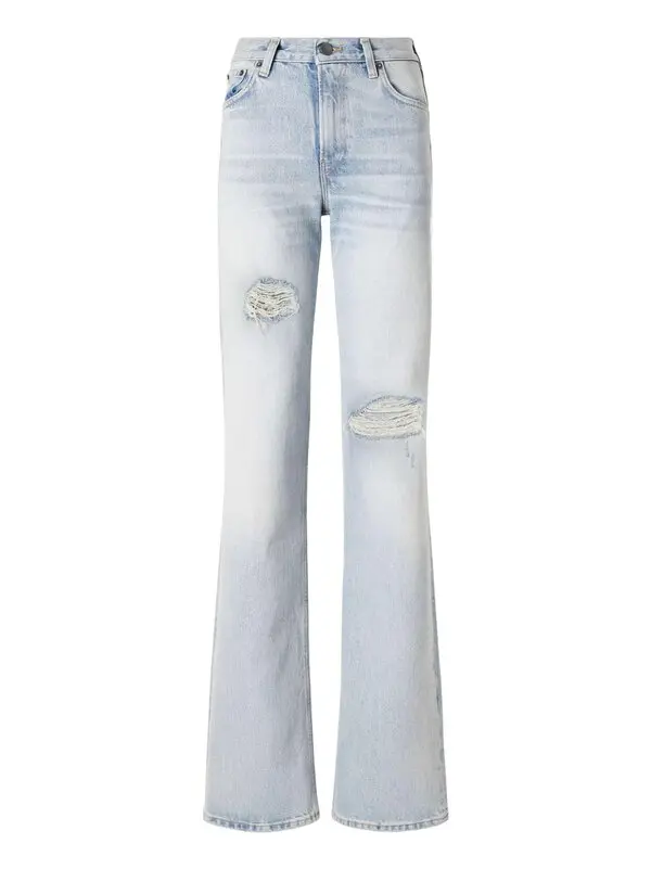 HAIKURE Star High-rise Flared Jeans - Light Denim