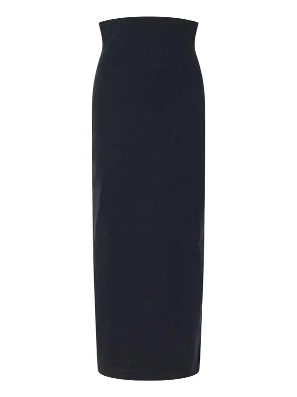Issey Miyake Washi-blend Maxi Skirt - Navy