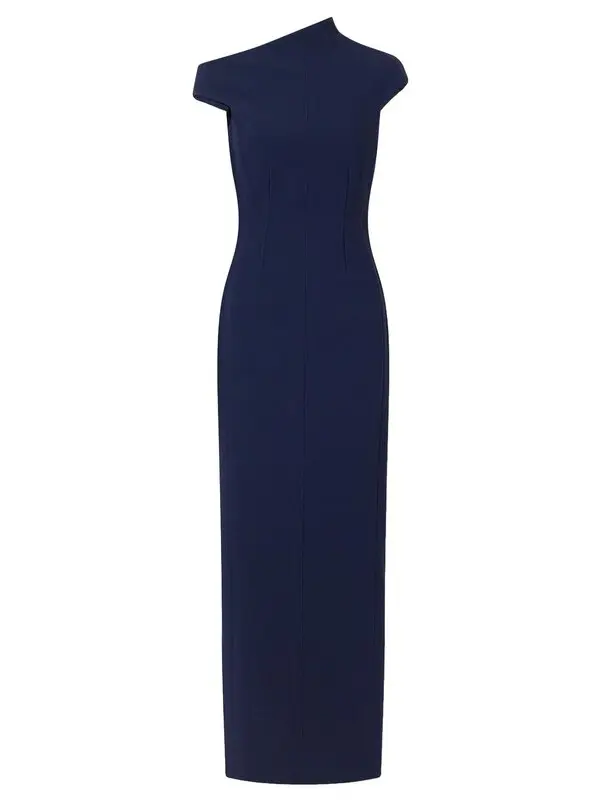 Solace London Arion Crepe Gown - Blue