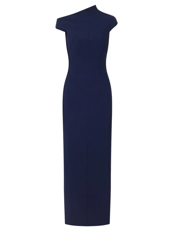 Solace London Arion Crepe Gown - Navy
