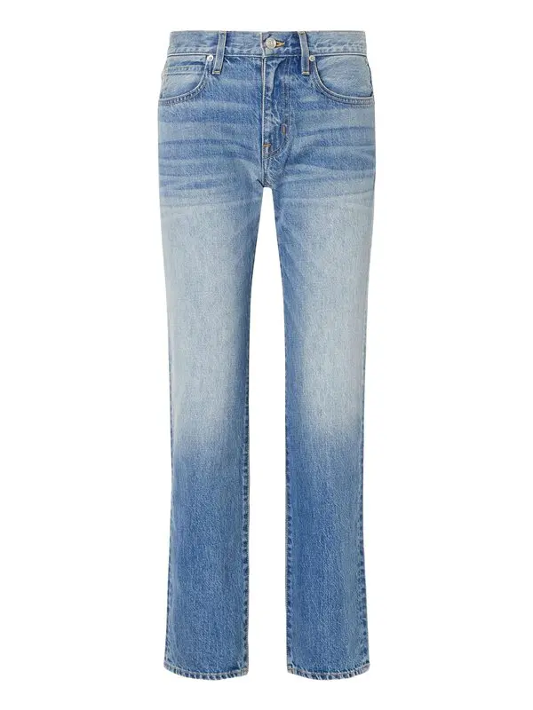 SLVRLAKE Isabel Low-rise Straight-leg Jeans - Mid Denim