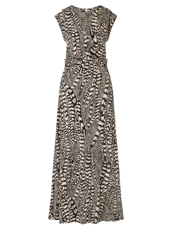 Johanna Ortiz Silent Rising Printed Stretch Maxi Dress - Black