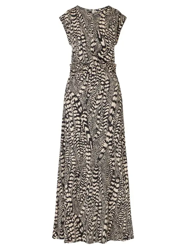 Johanna Ortiz Silent Rising Printed Stretch Maxi Dress - Black