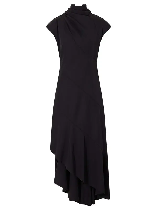 Proenza Schouler Elodine Draped Jersey Maxi Dress - Black
