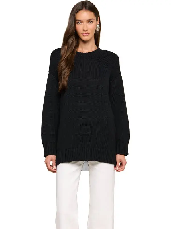 L'Agence Loden Pullover - Black