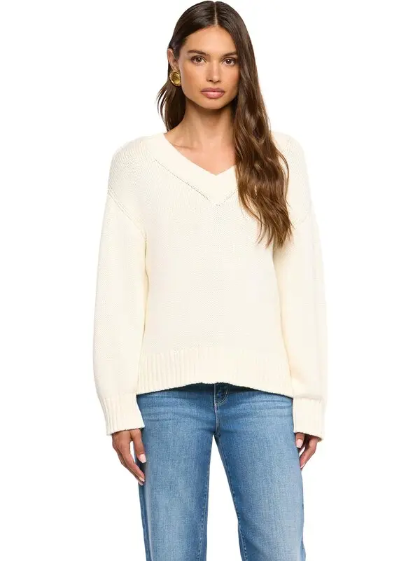 L'Agence Paxton Oversized Pullover - Ivory