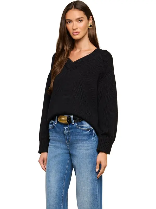 L'Agence Paxton Oversized Pullover - Black