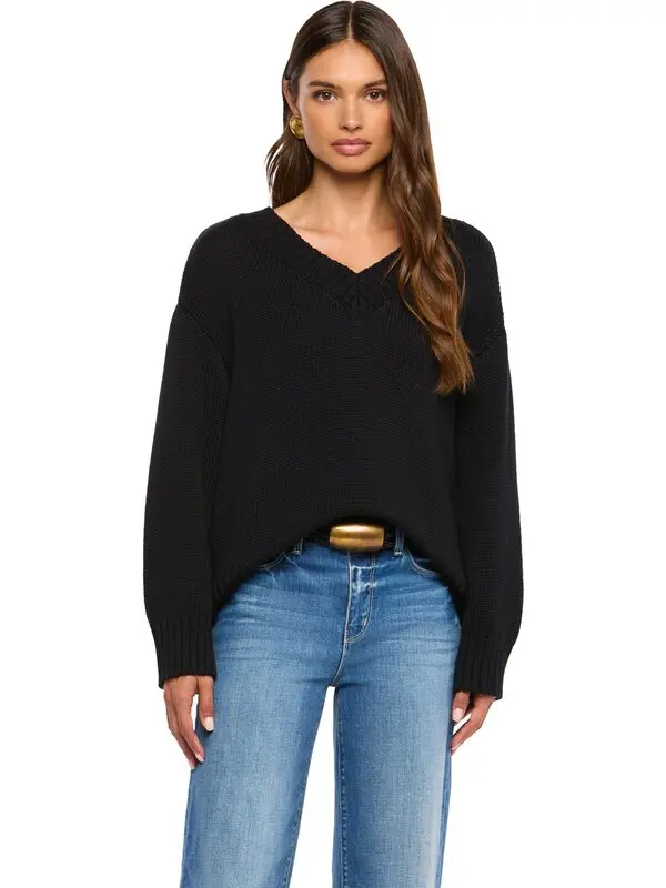 L'Agence Paxton Oversized Pullover - Black