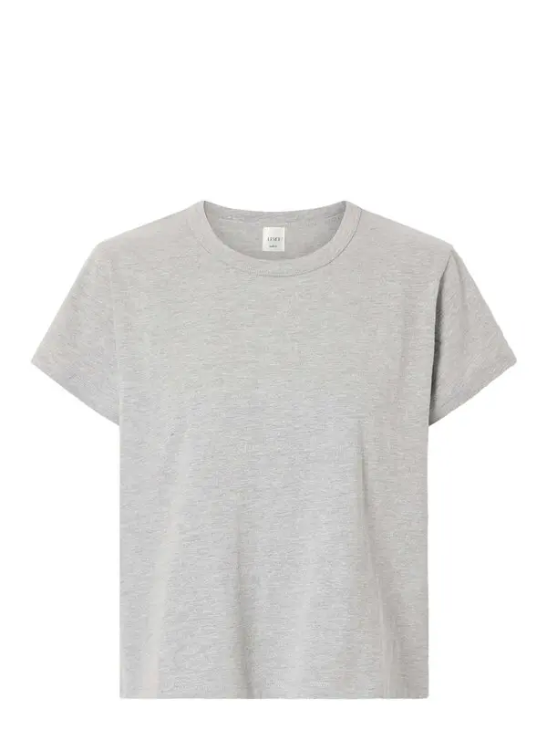 LESET Margo Cotton-jersey T-shirt - Light Gray