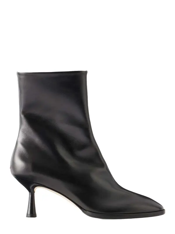AeydĒ Catherine 65 Leather Ankle Boots - Black