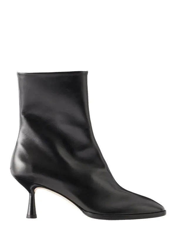 AeydĒ Catherine 65 Leather Ankle Boots - Black
