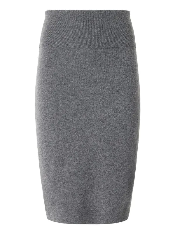 Stella McCartney Wool Midi Skirt - Gray