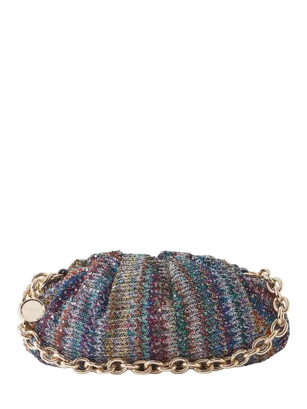 Missoni Caperdoni Sequined Striped Shoulder Bag - Blue