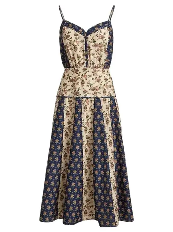 Ralph Lauren Sleeveless Mixed-print Paneled Dress - Multi