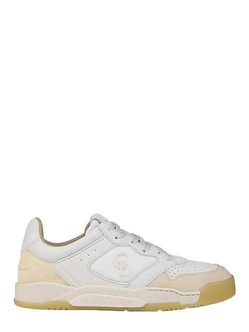 CHRISTIAN LOUBOUTIN Bsktball 1 Retero Leather Trainers - Egg Shell