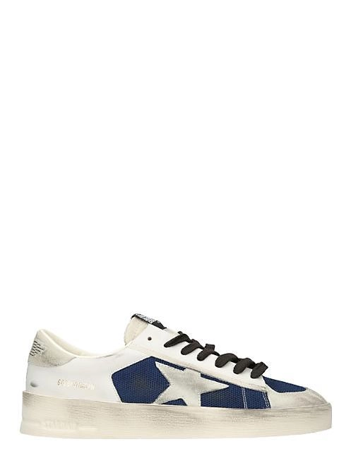 GOLDEN GOOSE Stardan 51137 Suede And Mesh Trainers - White/navy
