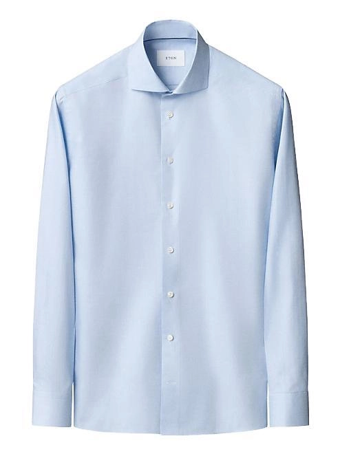 Eton Signature Slim-fit Cotton Oxford Shirt - Light Blue