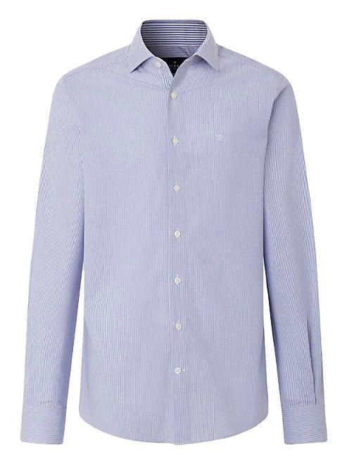 HACKETT Bengal Tailored-fit Stretch-cotton Shirt Xxl - Navy