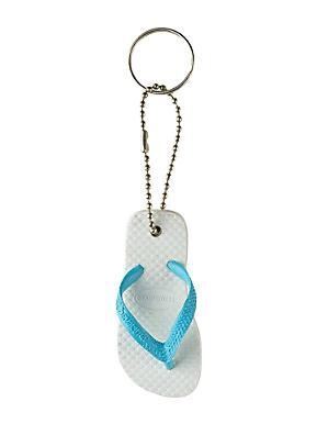 Havaianas Ii Rubber Keyring - White/blue