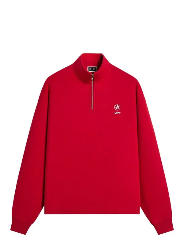 Kith For Bmw Nelson Quarter Zip 'cinnabar - Orange