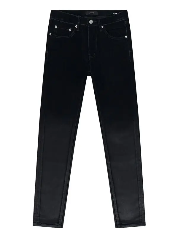 PURPLE BRAND Skinny Flock 'dipped - Black