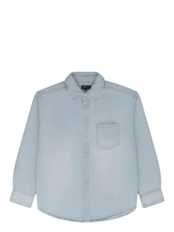 PURPLE BRAND Oversized Western Shirt - Blue