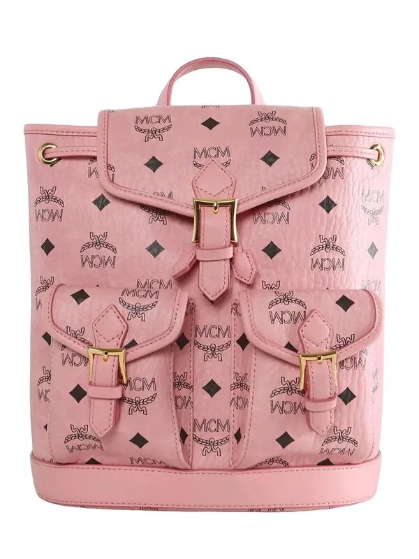 Mcm Aren Vi Mini Backpack 'soft - Pink