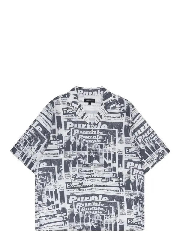 PURPLE BRAND Lyocell Short-sleeve Shirt - Multicolor