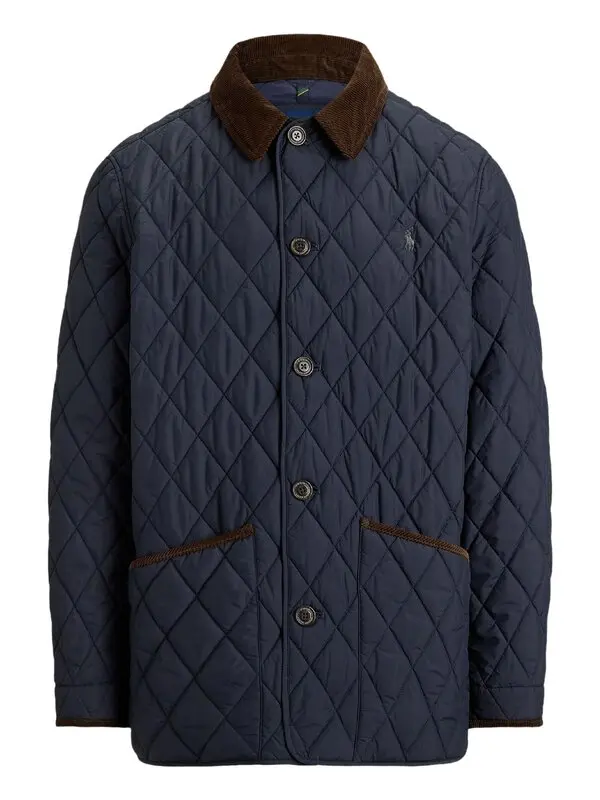Polo Ralph Lauren Poly Quilted Beaton Barn Jacket 'college Navy - Blue