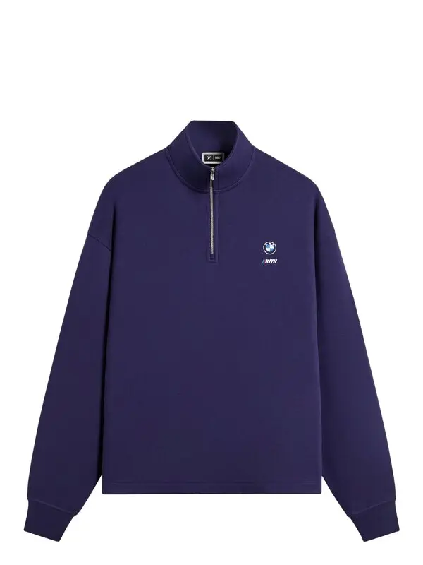 Kith For Bmw Nelson Quarter Zip 'techno Violet - Blue