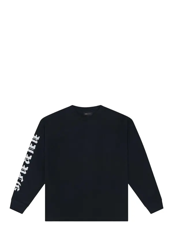 PURPLE BRAND Textured Jersey Long-sleeve Tee - Black