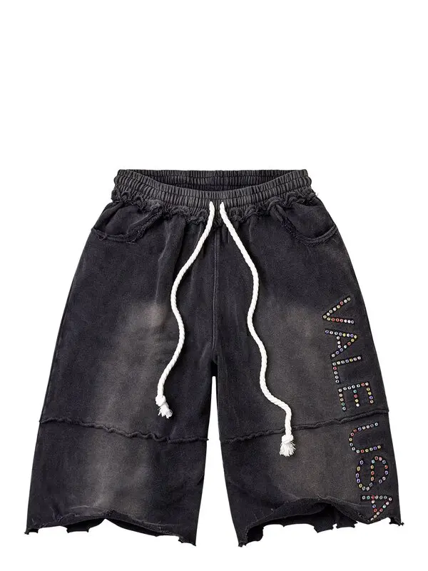 VALE FOREVER Diy Usa Sweat Shorts - Black