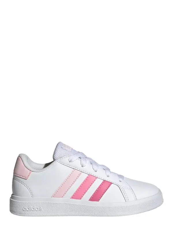 Adidas Grand Court Lace-up K Pink Fusion - White