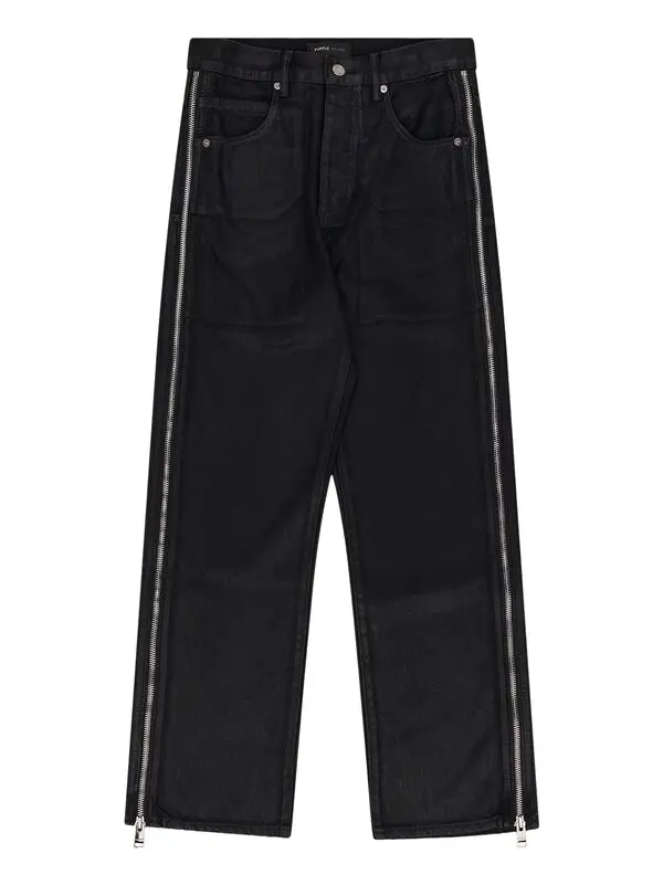 PURPLE BRAND Side Zip Coated Clean - Black