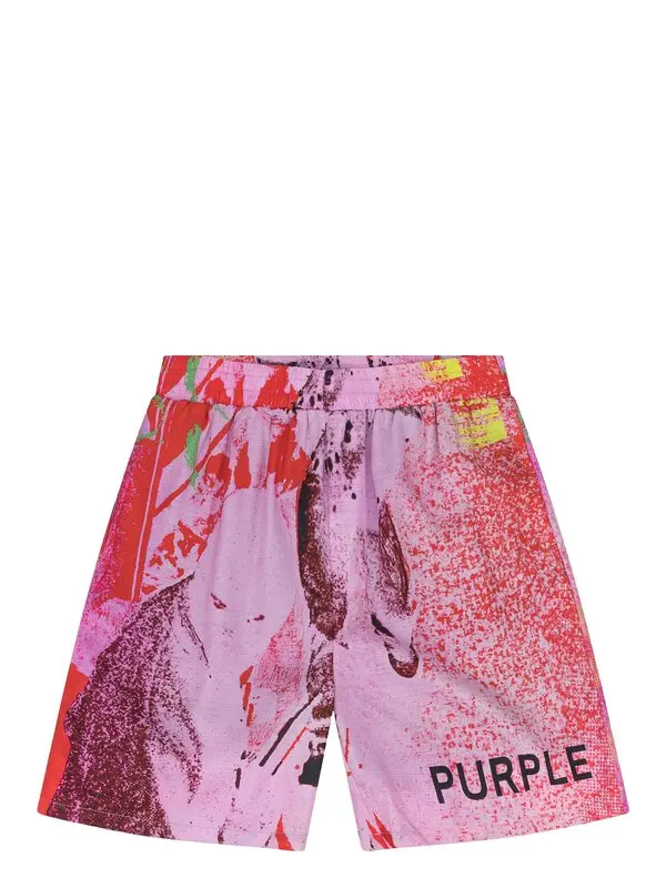 PURPLE BRAND Lyocell Pull On Shorts - Multicolor