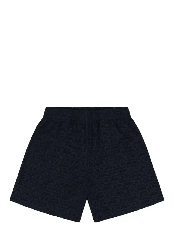 PURPLE BRAND Terry Towel Pull-on Shorts - Black
