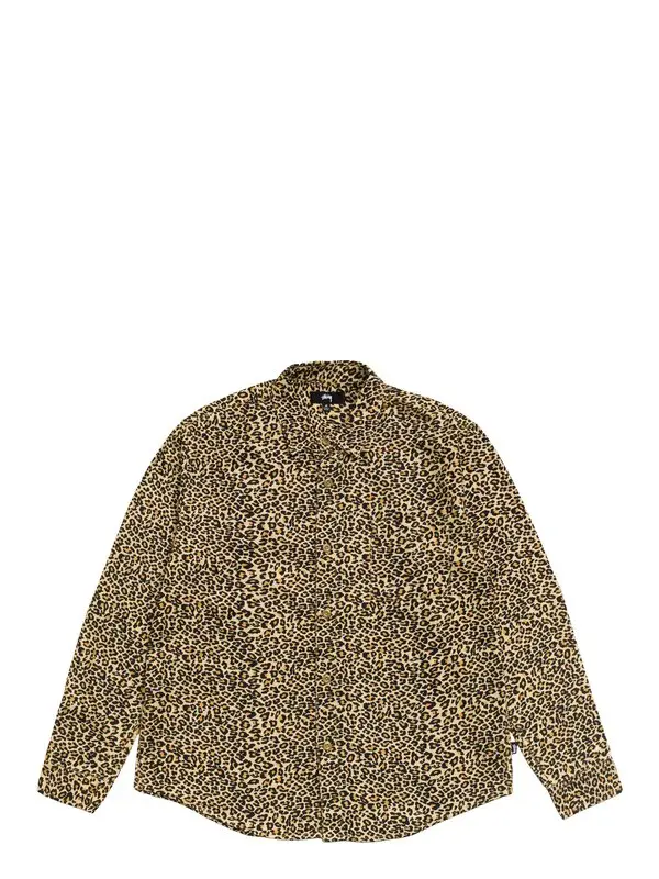 StÜssy Animal Print Flannel Shirt 'leopard - Yellow