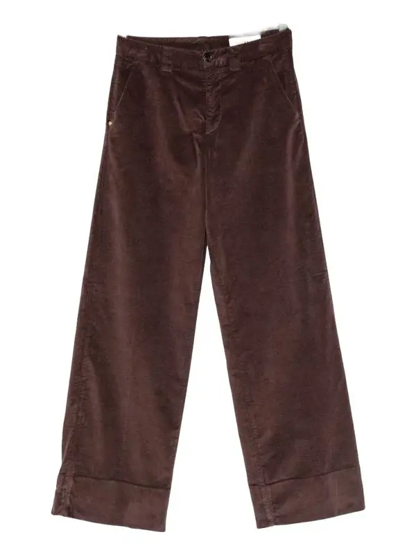 WHITE SAND Cotton Trousers - Black