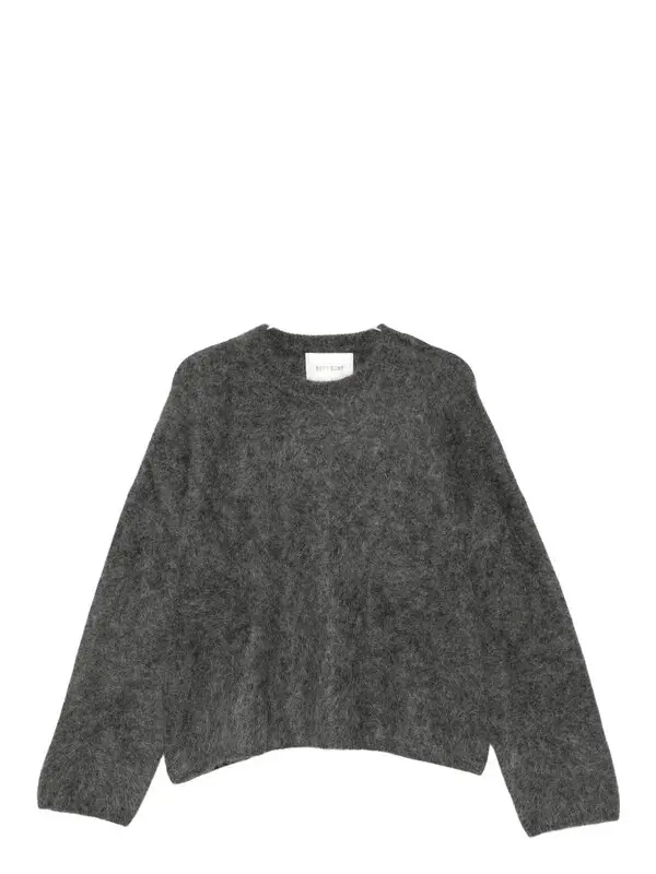 Soft Goat Wool Crewneck Jumper - Grey