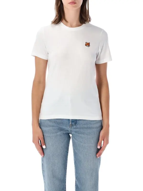 Maison Kitsuné Fox Patch Crewneck T-shirt - Bianco