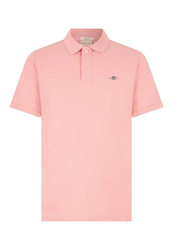Gant Short Sleeve Polo Shirt Classic Fit - Pink