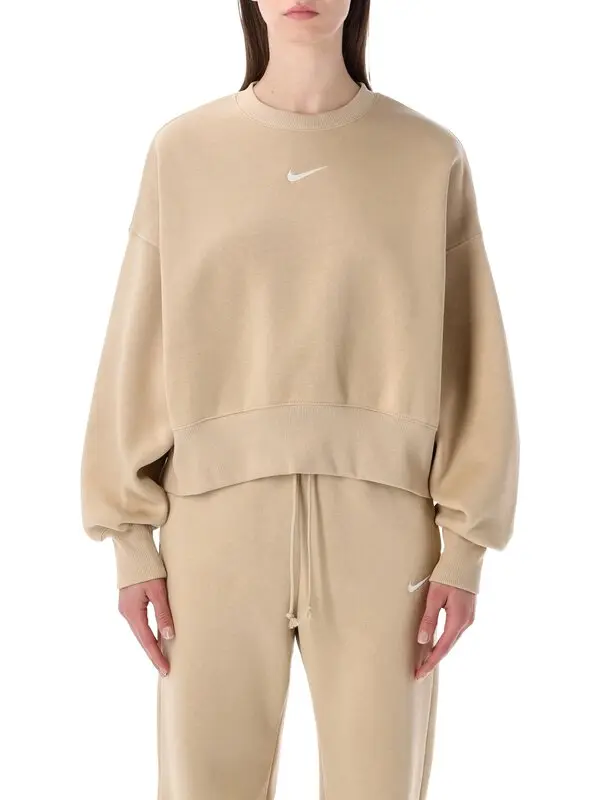 Nike Oversized Phoenix Fleece Sweatshirt - Linen