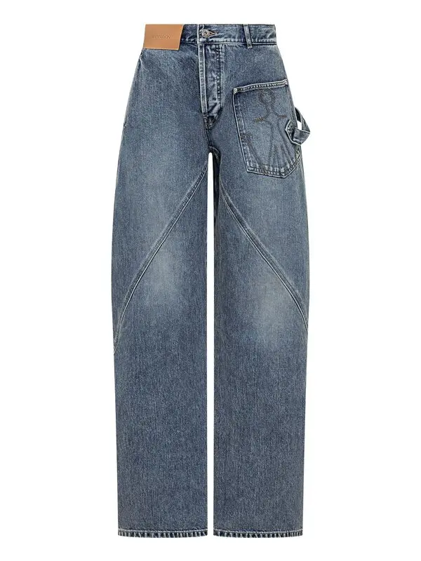 JW Anderson J. W. Anderson Twisted Work Jeans Mid Size - Mid Blue