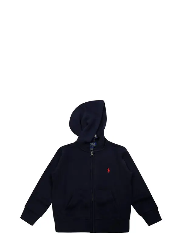 Polo Ralph Lauren Full Zip Hoodie With Front Pockets - Blu