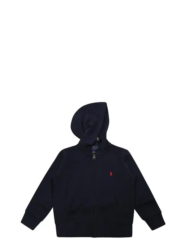 Polo Ralph Lauren Full Zip Hoodie With Front Pockets - Blu