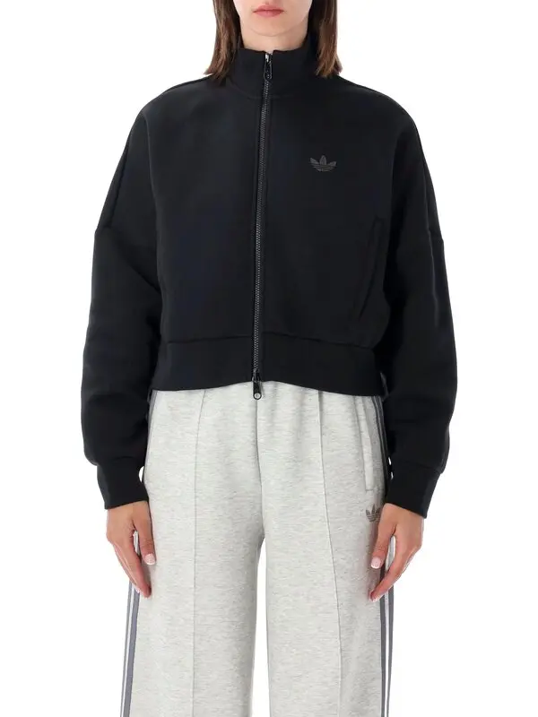 ADIDAS ORIGINALS Cotton-blend Zip-up Sweatshirt - Nero