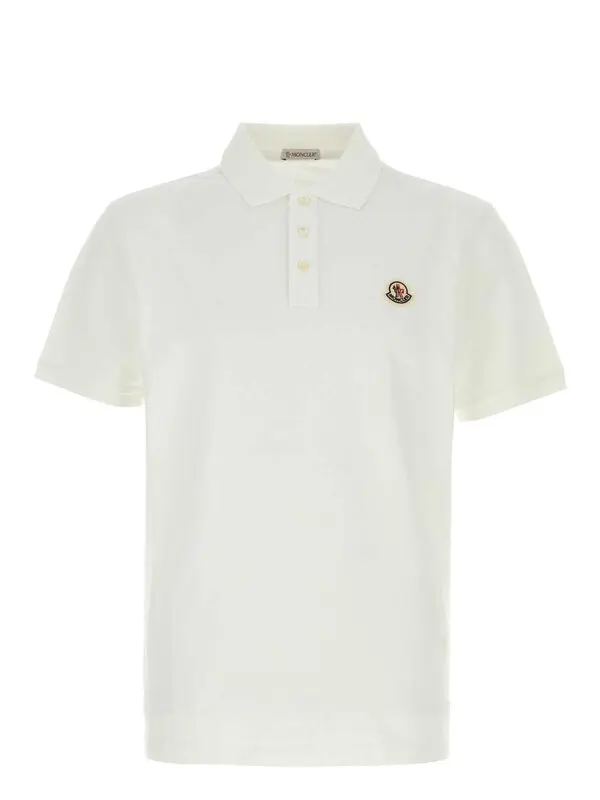 Moncler Cotton Piqué Polo Shirt - White