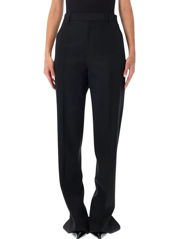 Bottega Veneta High-waist Tailored Wool Trousers - Nero