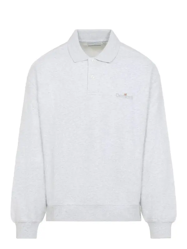 Carhartt Work In Progress Wip Label Mini Polo Sweat For - Grey